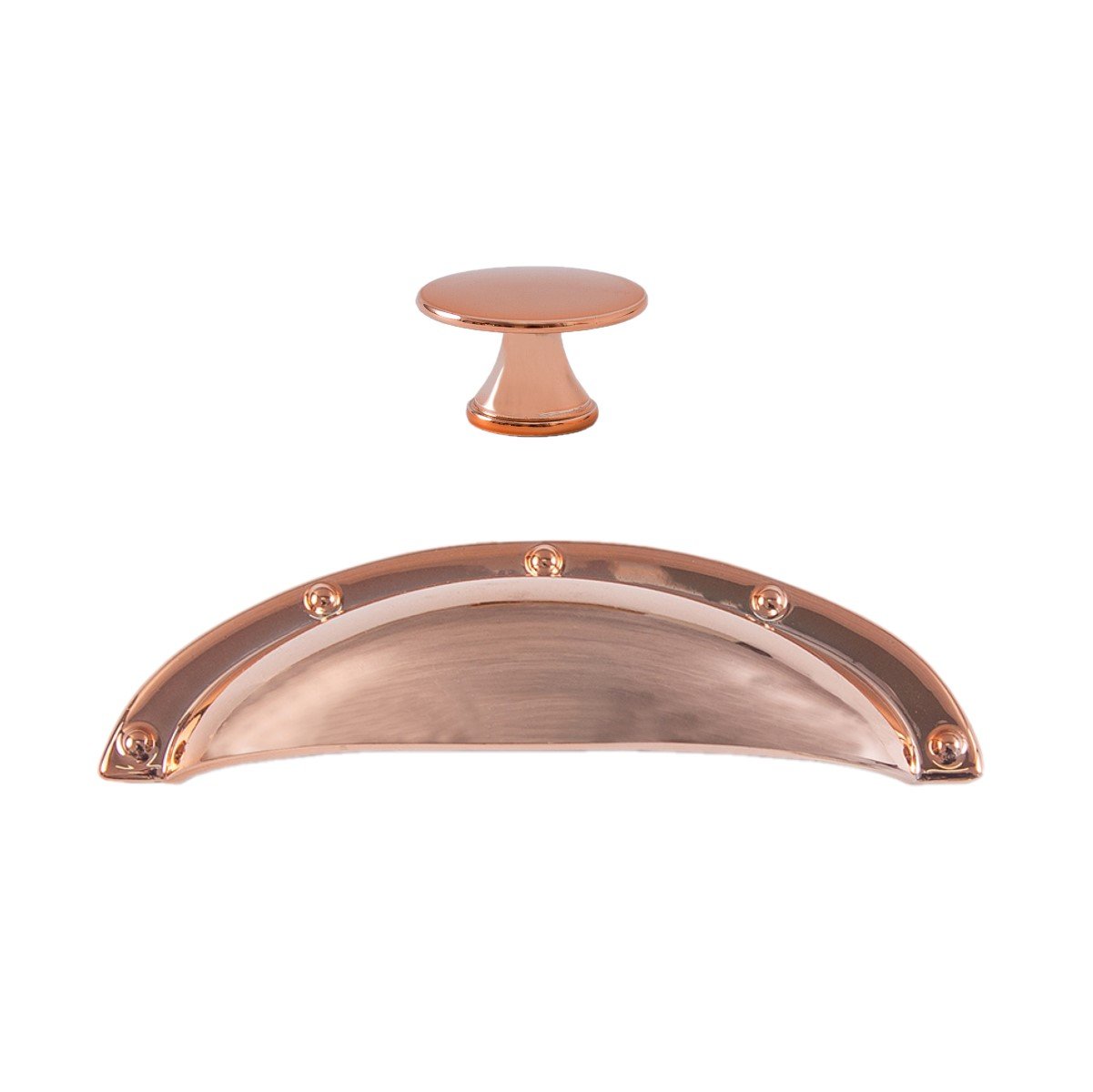 Kit com 4 puxador colonial armario e 4 pontos para gaveta - Rose gold ...