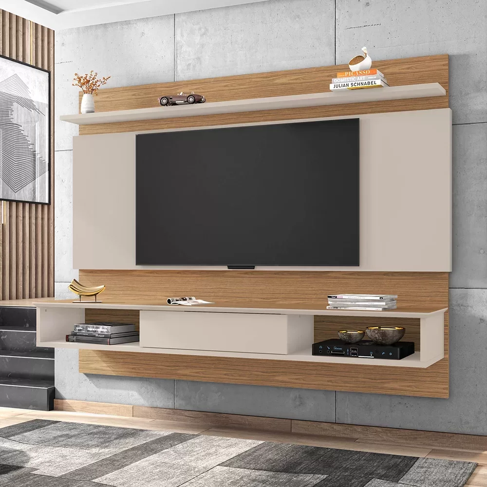 Home Suspenso para TV até 65 Polegadas 223cm com Gaveta 2 Nichos ...