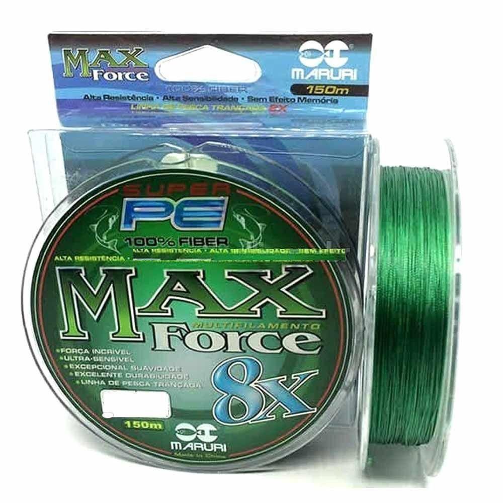 Linha de Pesca Multifilamento 150m Max Force 8 Fios Medida 0,30mm | MadeiraMadeira