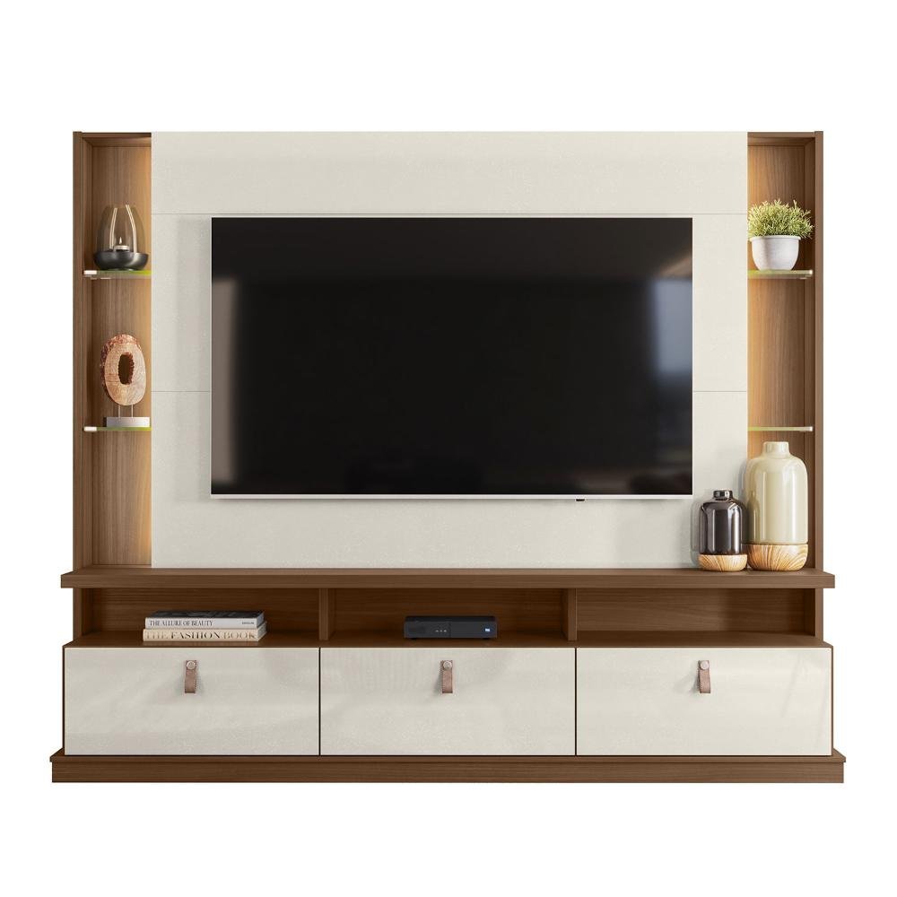 Home Com Led Cedro E Off White Perolizado Bilbao Lukaliam | MadeiraMadeira