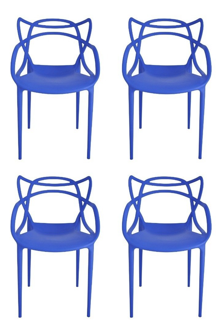 Cadeira Allegra Azul Bic - Kit com 4 | MadeiraMadeira