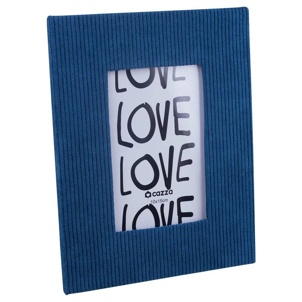 Porta-retrato Cazza Velouté Azul 10x15cm | MadeiraMadeira