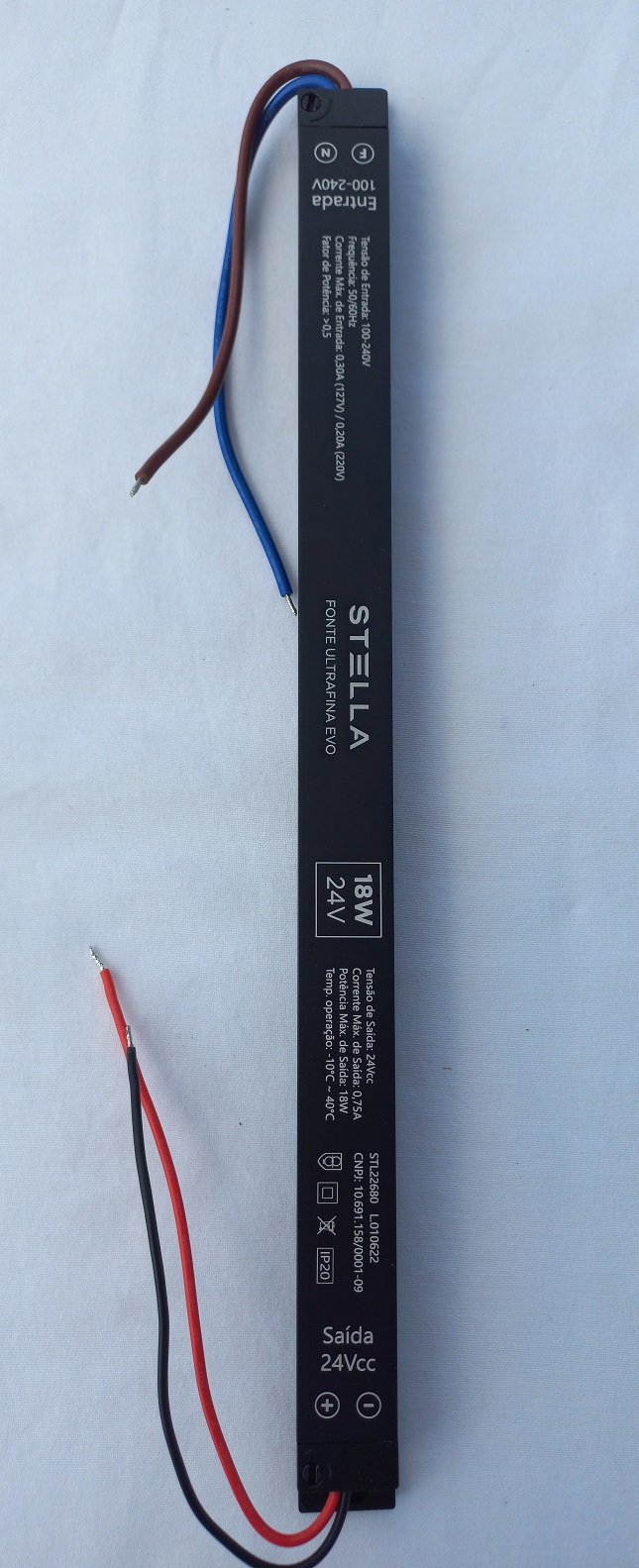 Fonte Para Fita Led Ultrafina Evo 24v 18w | MadeiraMadeira
