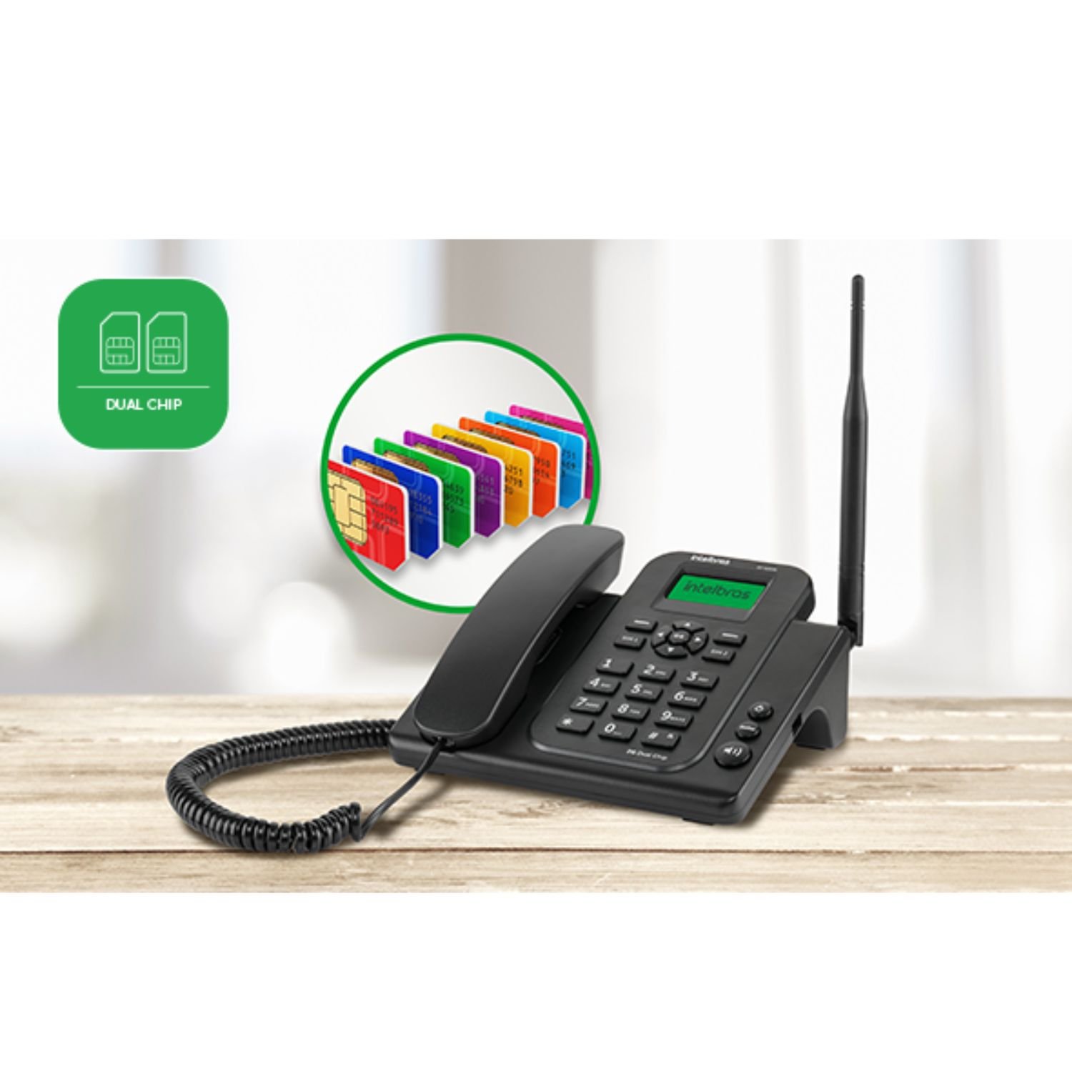 Kit Telefone Celular Rural Fixo Gsm (dual Chip) - Cfa 4212n ...