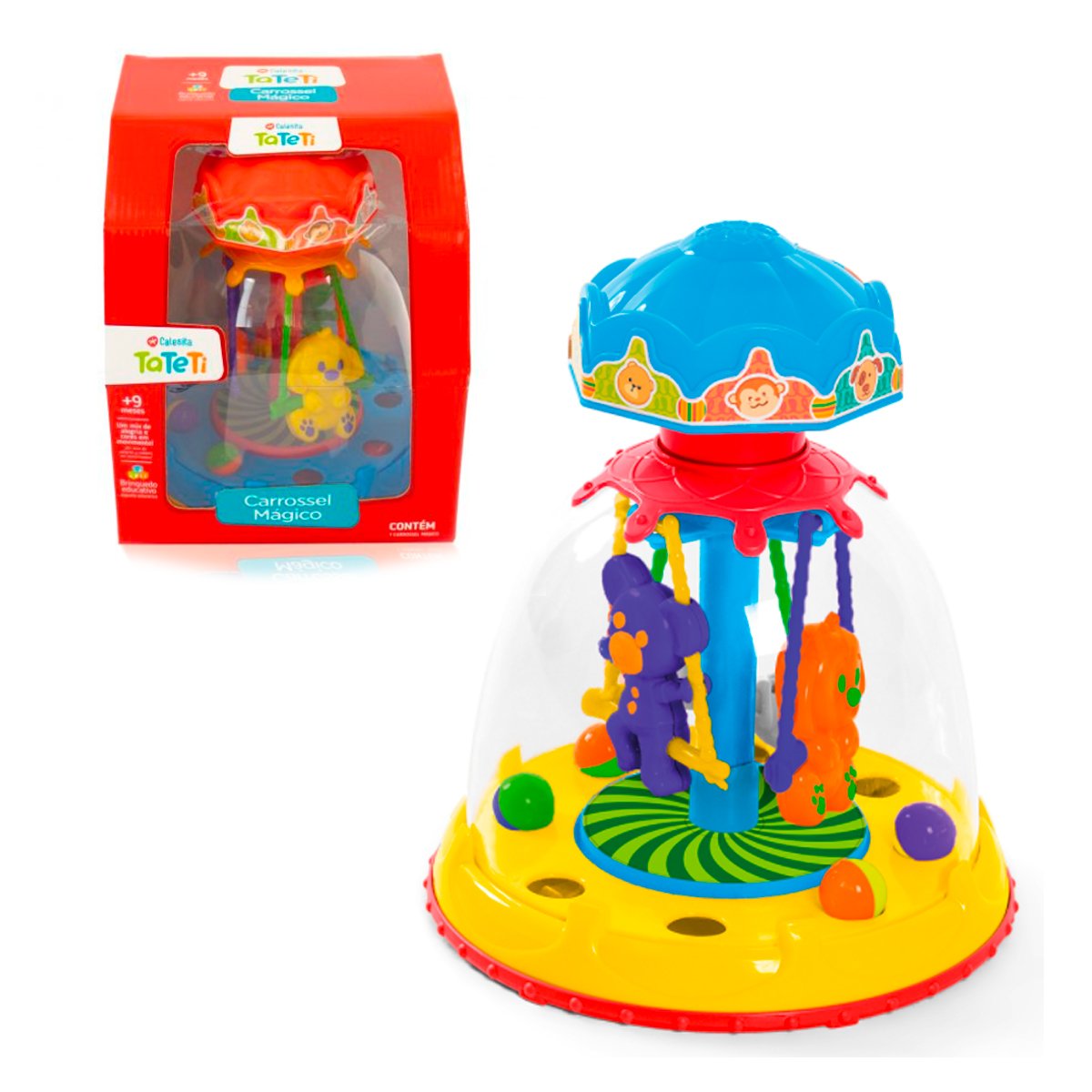 Brinquedo Infantil Educativo Carrossel Mágico - Ta Te Ti | MadeiraMadeira
