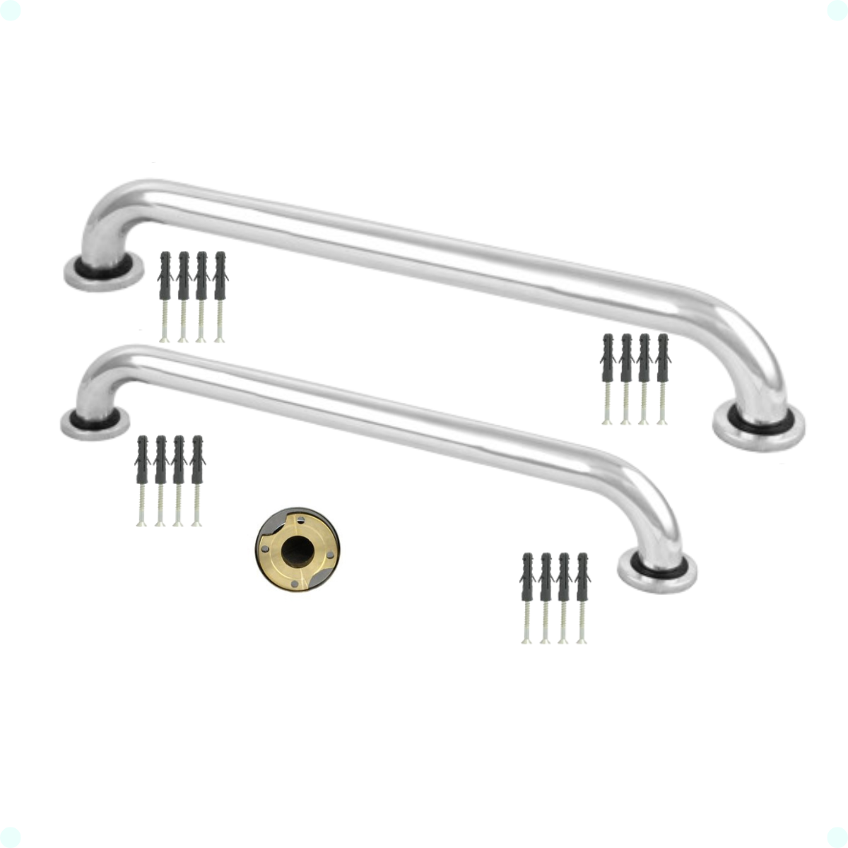 Kit 1 Barras de Apoio para Idosos de 70 Cm e 1 Barra 80 Cm Único ...