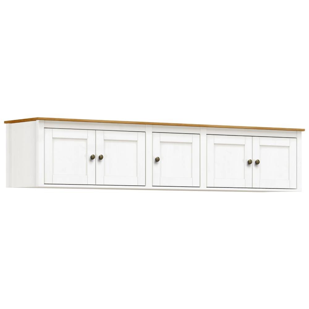 Maleiro para Guarda-Roupa 5 Portas em Madeira Maciça Topázio Branco ...