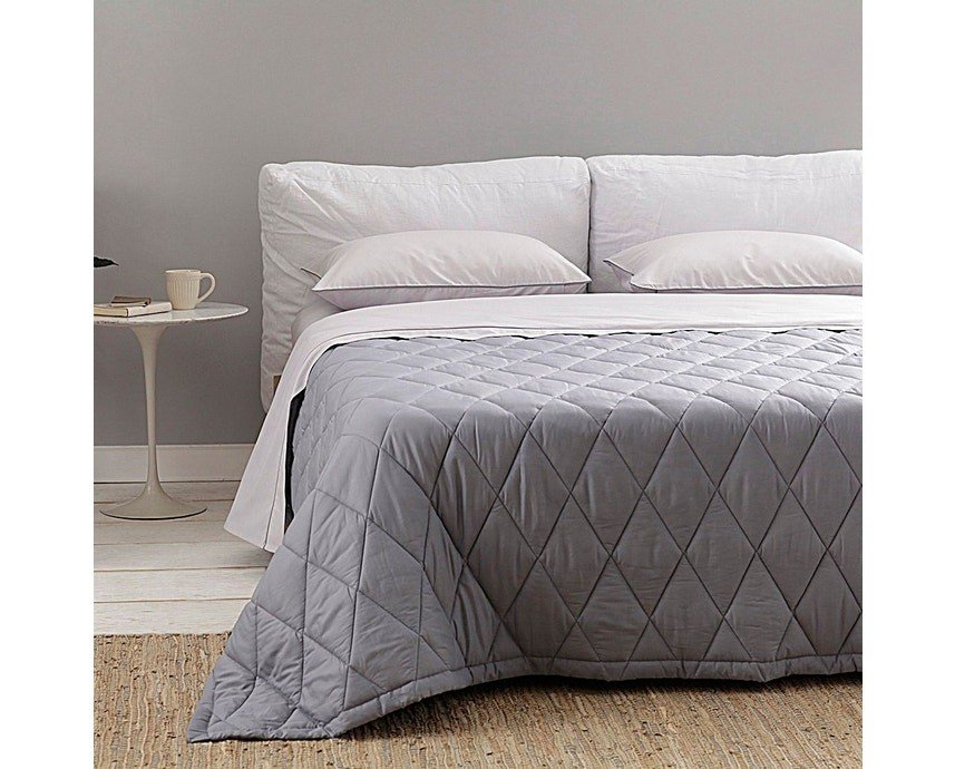 Edredom King Basic Percalle 180 Fios Buddemeyer Cinza | MadeiraMadeira