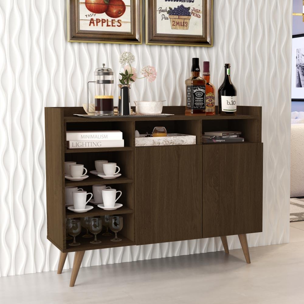 Aparador Buffet Com Nicho e Prateleira Life - Cedro - Lojas RPM ...