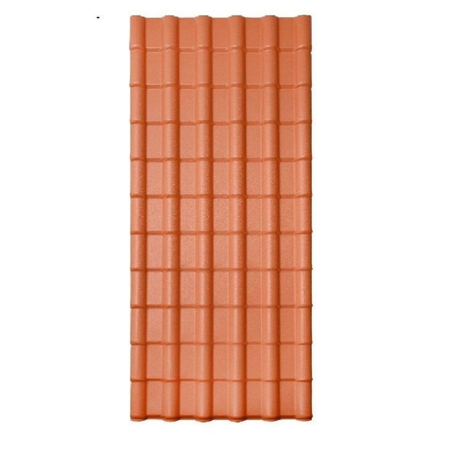 Kit com 20 Telhas Pvc Colonial 3,30m X 0,88m X 1,7mm 6 Ondas Lux Telhas ...