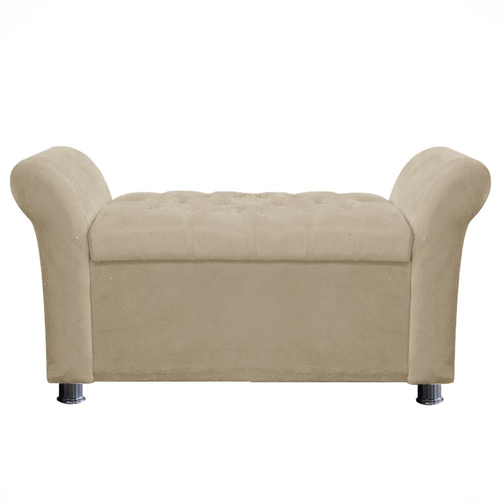 Recamier Bau Egeo 140x Suede Bege - Malessa Decor | MadeiraMadeira