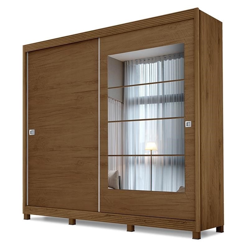 Guarda Roupa Casal Lisboa 2 Portas de Correr Cedro - Pr Móveis ...