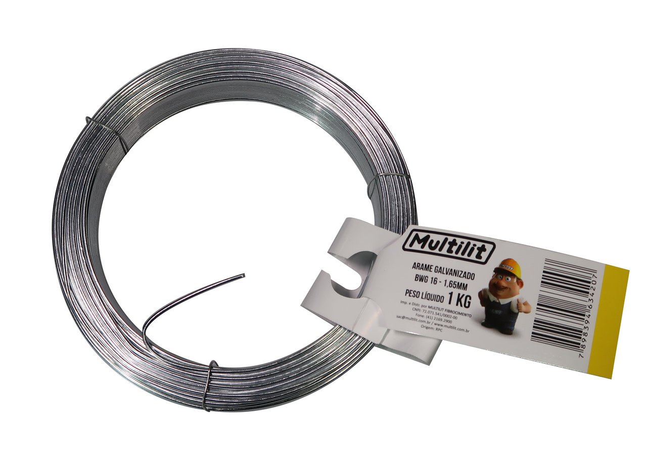 Arame Galvanizado 16 BWG Multilit 1kg | MadeiraMadeira