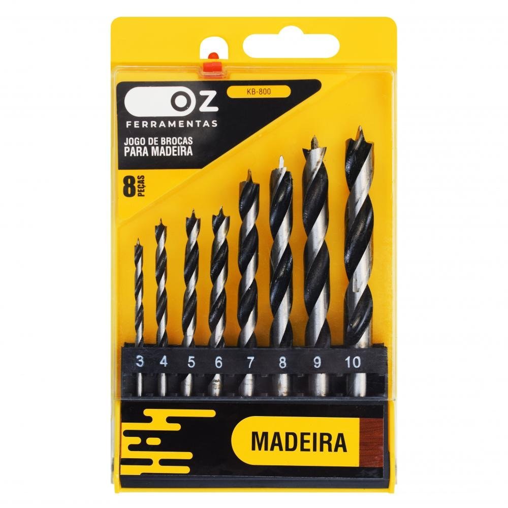 Kit brocas 8 pcs para madeira | MadeiraMadeira