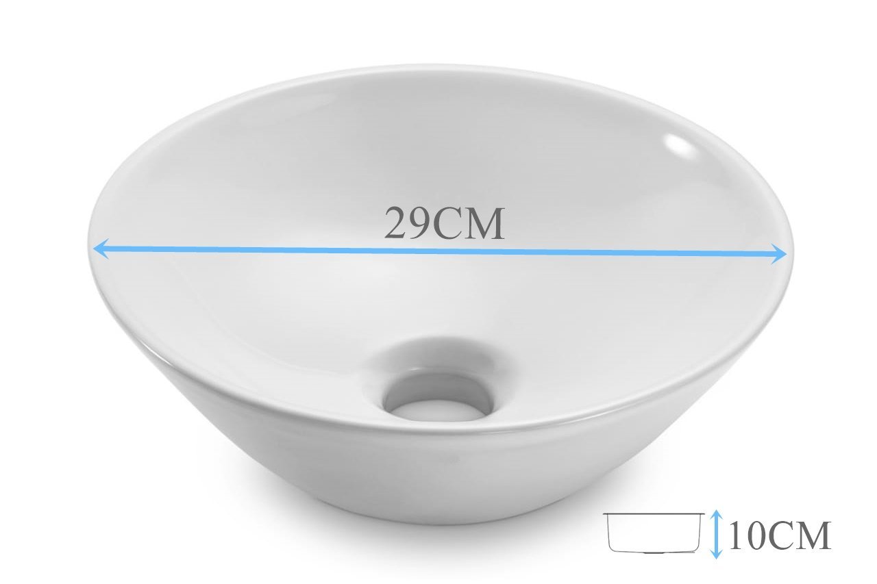 CUBA DE LOUCA APOIO BRANCA 29x10MM COM VALVULA CLICK DE 40MM ...