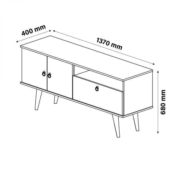 Rack para TV até 42 Polegadas Retrô Topázio Patrimar Móveis ...