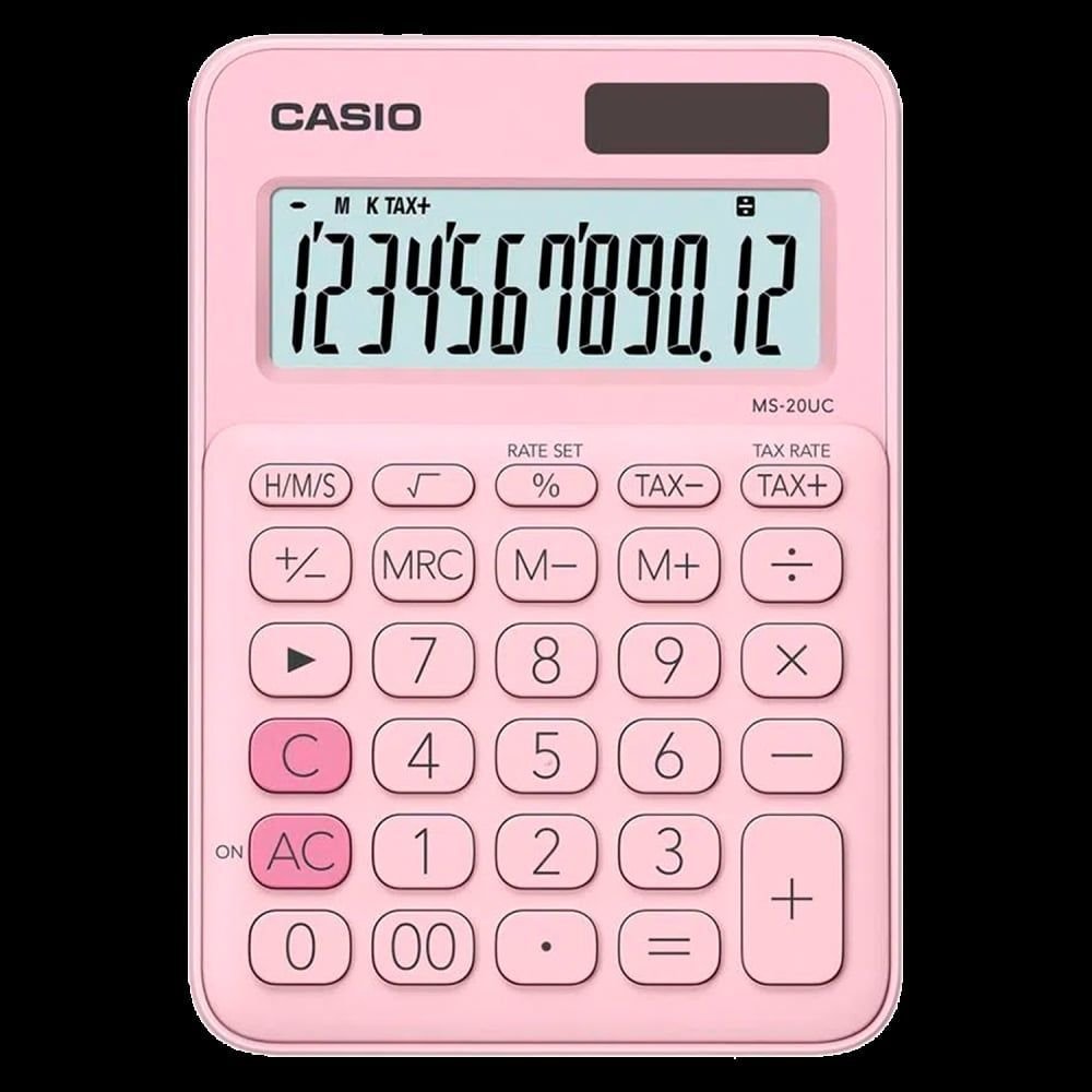Calculadora Casio Compacta Ms-20uc - Rosa | MadeiraMadeira