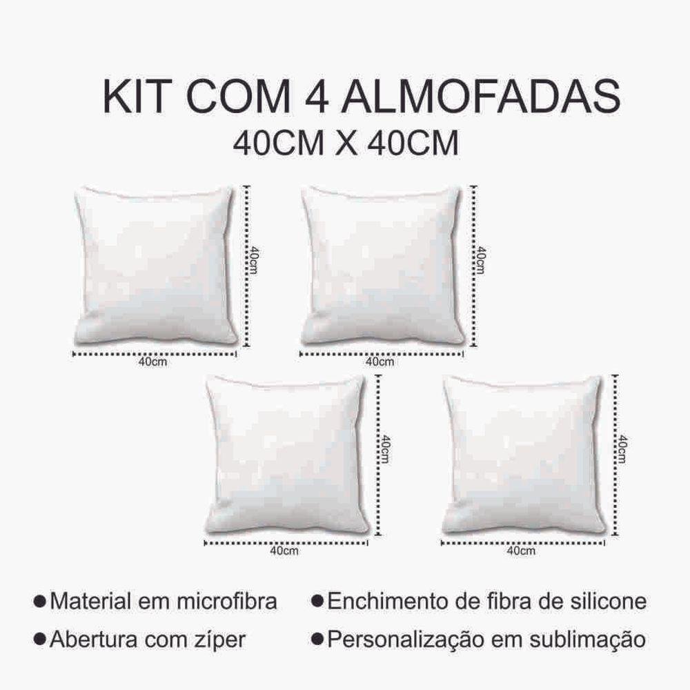 Kit 4 Almofadas Cheias 40X40Cm Lar | MadeiraMadeira