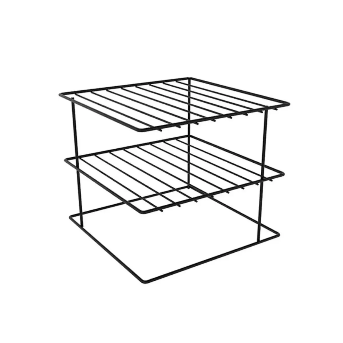 Organizador Quadrado para Pratos Dicarlo - Preto | MadeiraMadeira