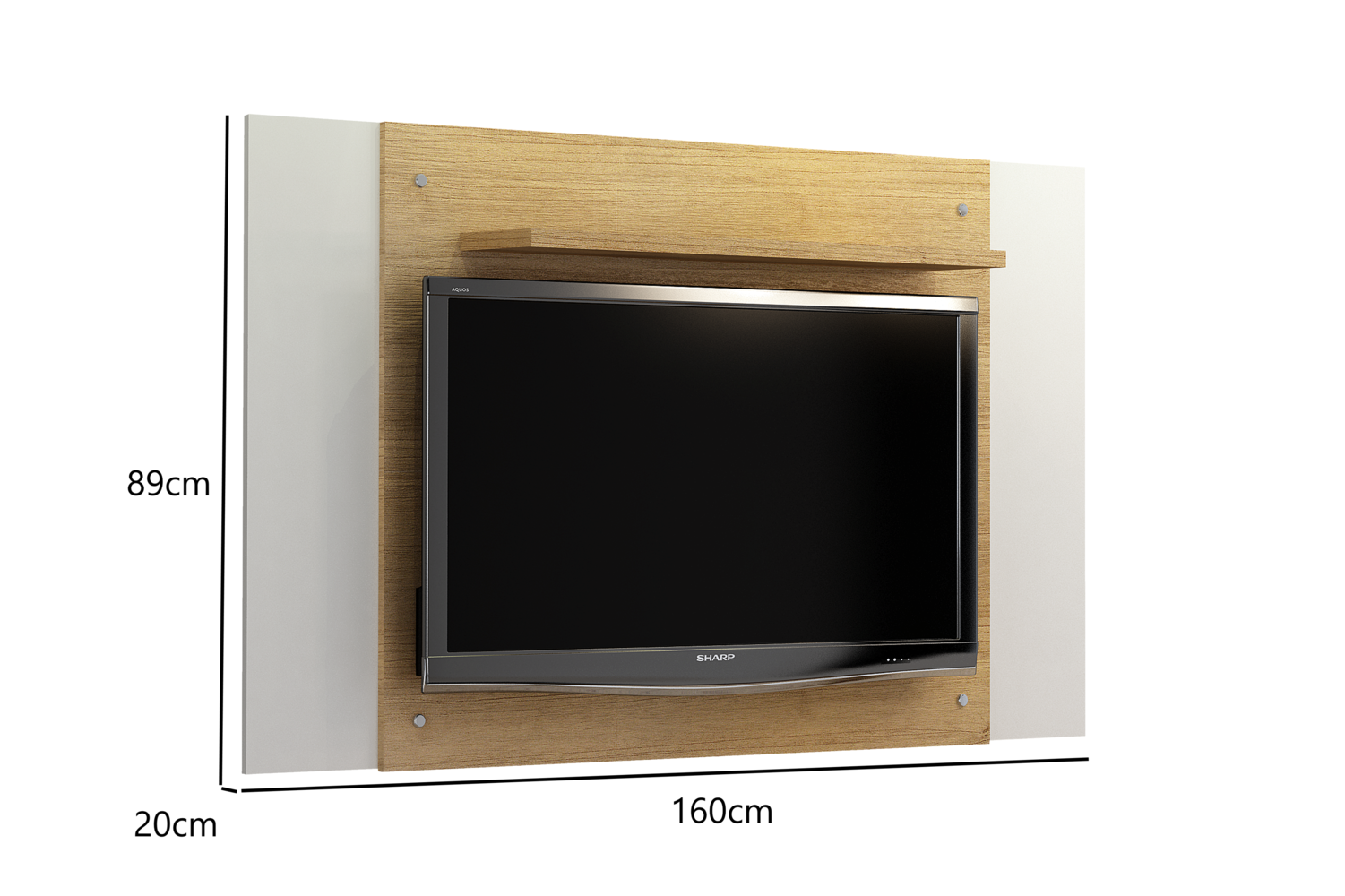 Painel para TVs ate 50 Polegadas America Valdemoveis Cinamomo/Off White ...
