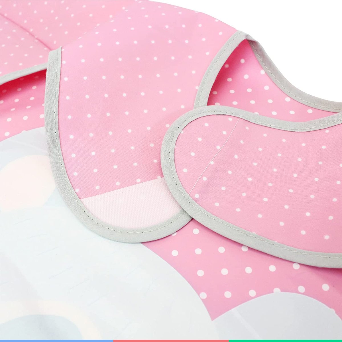 Babador Impermeável Para Bebê Com Bolso Coletor Infantil Manga Longa ...