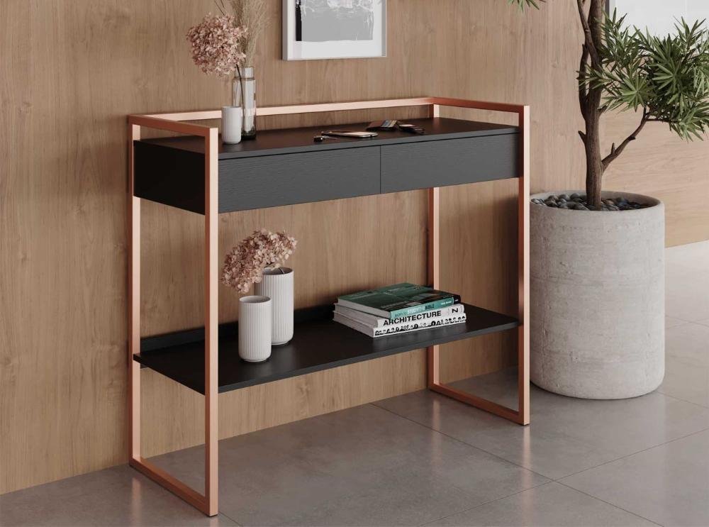 Aparador Bancada Buffet Industrial - Preto/cobre | MadeiraMadeira