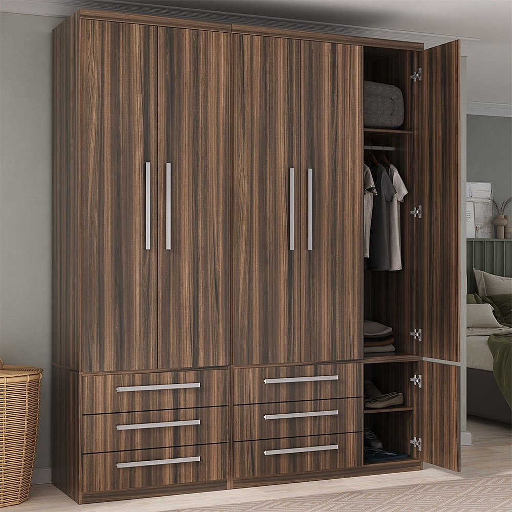 Guarda-roupa 5 Portas 6 Gavetas Modular 1310 San Remo | MadeiraMadeira