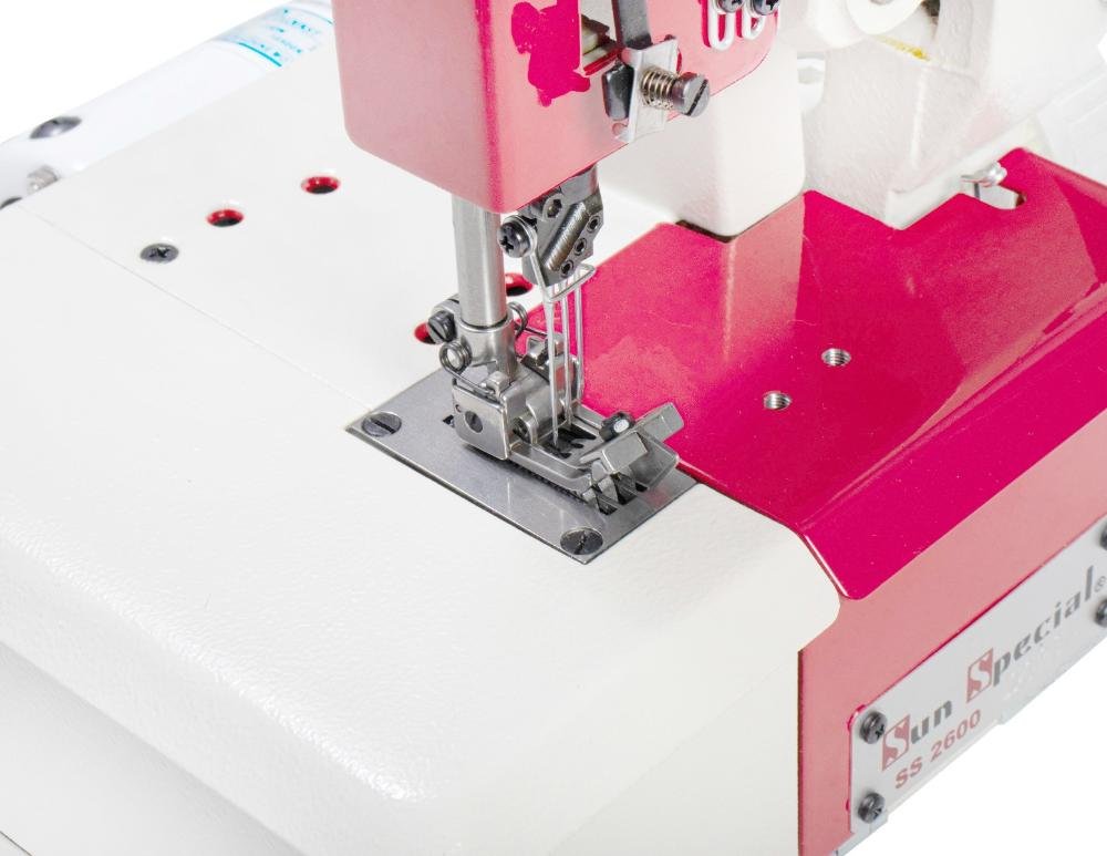 Máquina Costura Semi-Industrial Galoneira Base Plana Vermelha 110v BC2600-3P Sun Special ...