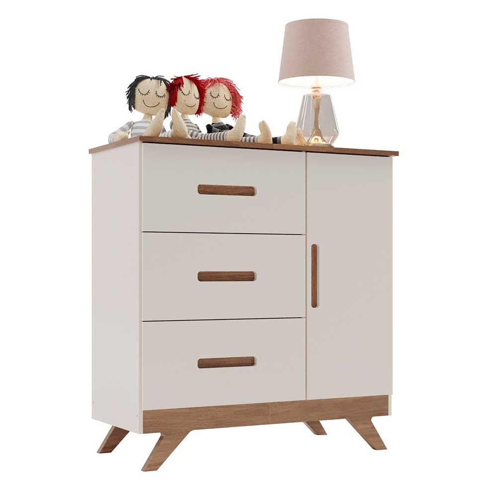 Cômoda Retro Maya com 3 Gavetas e 1 Porta Canaã | MadeiraMadeira