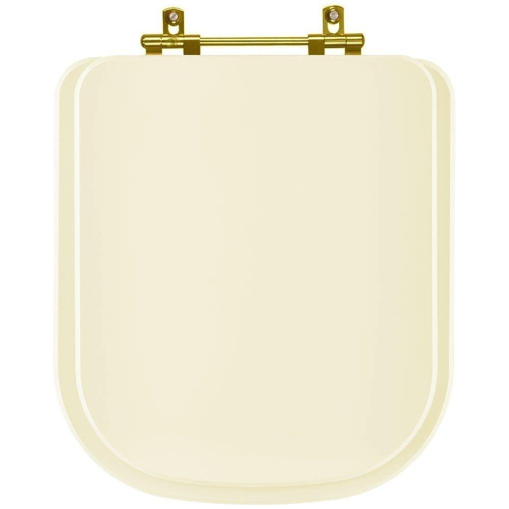 Assento Sanitário Poliester Quadra Creme para vaso Deca com Ferragem ...