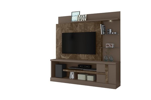 Home Theater Alan para TV de até 55 polegadas - IMPERIAL / SÉPIA - Madetec | MadeiraMadeira