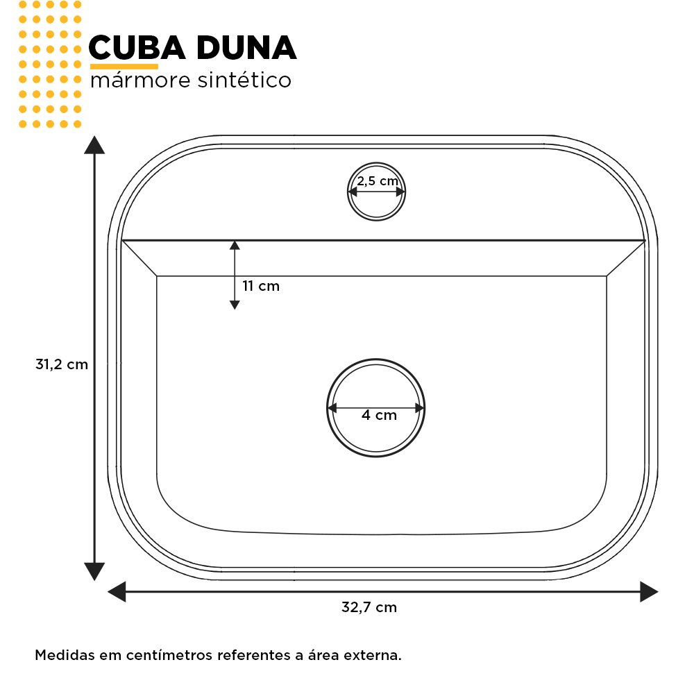 Cuba para Banheiro em Mármore Sintético Duna Preto - Cozimax ...