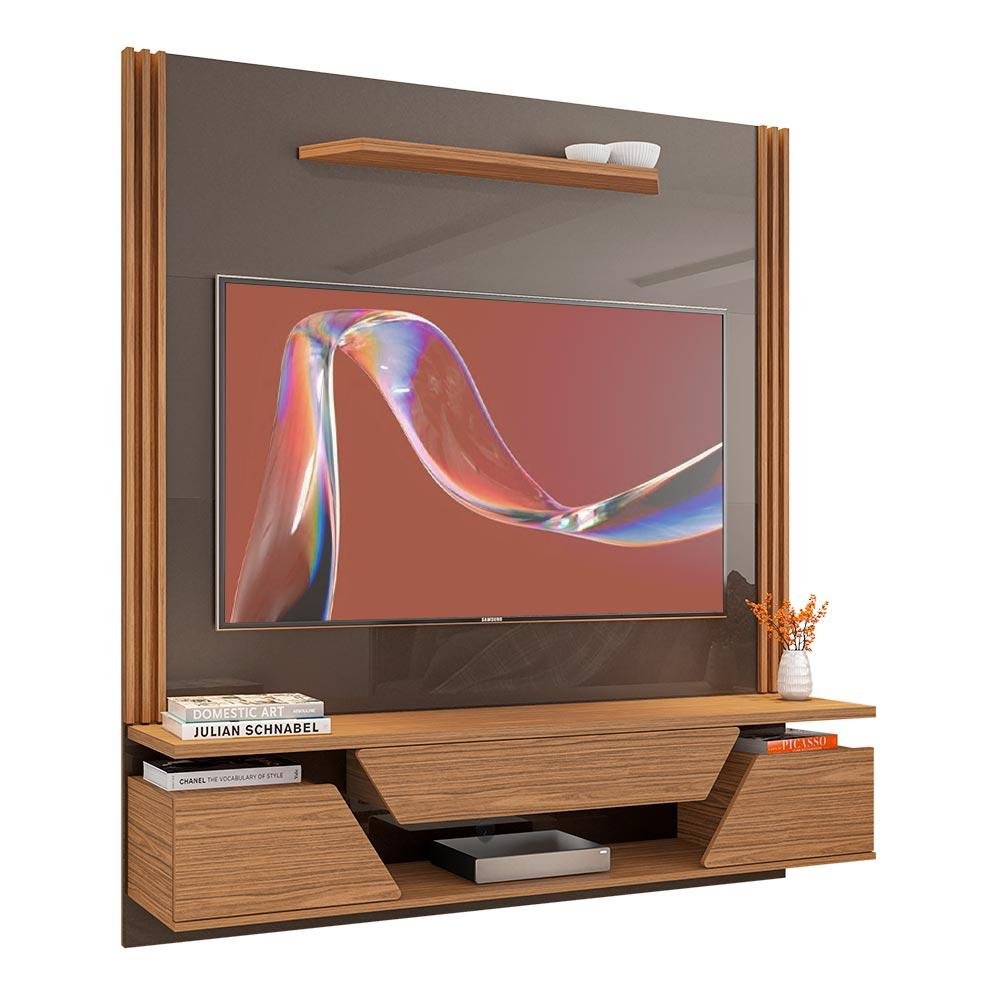 Home Para Sala Para TV De Até 60 Polegadas 160cm Cinza Pérola Noce ...