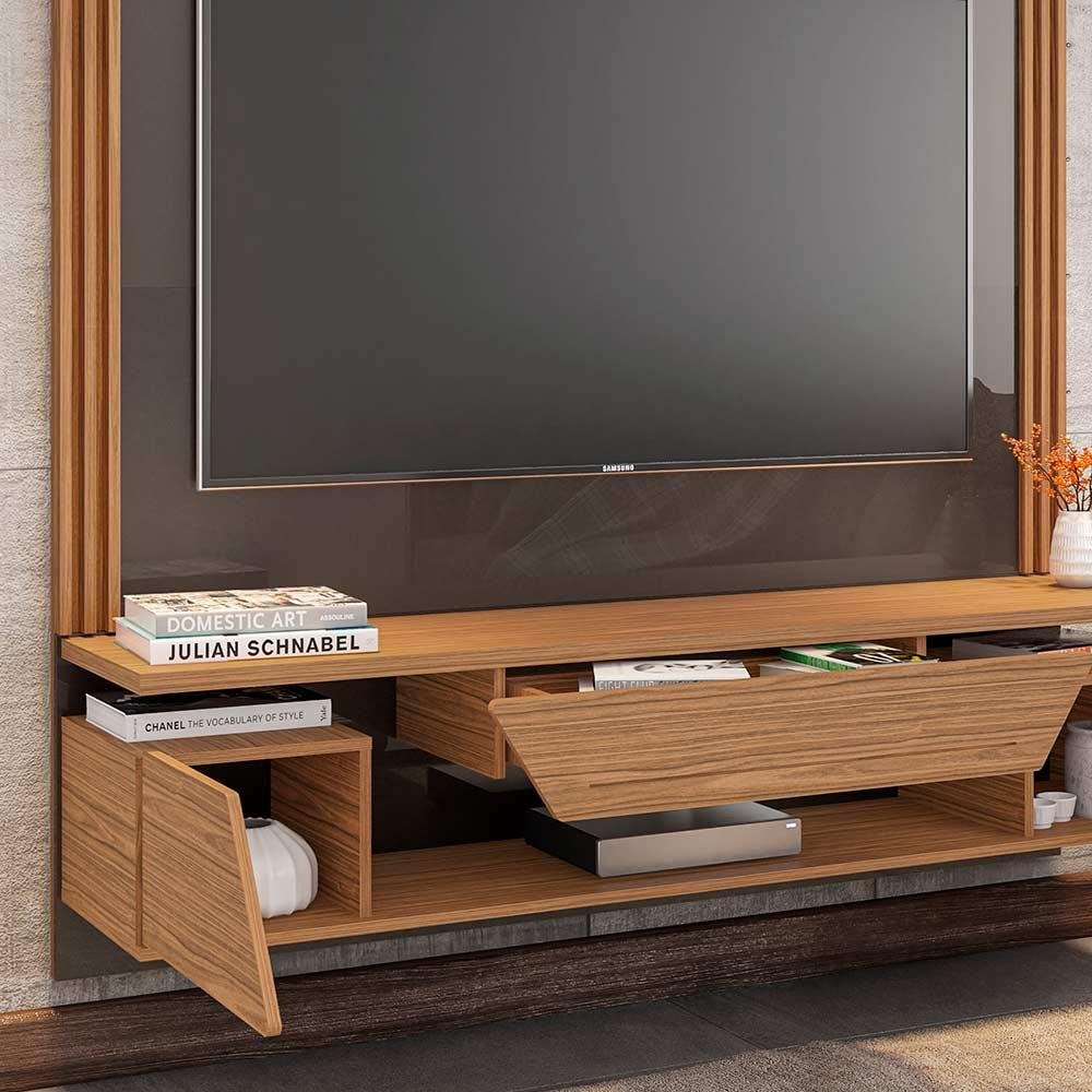 Home Para Sala Para TV De Até 60 Polegadas 160cm Cinza Pérola Noce ...