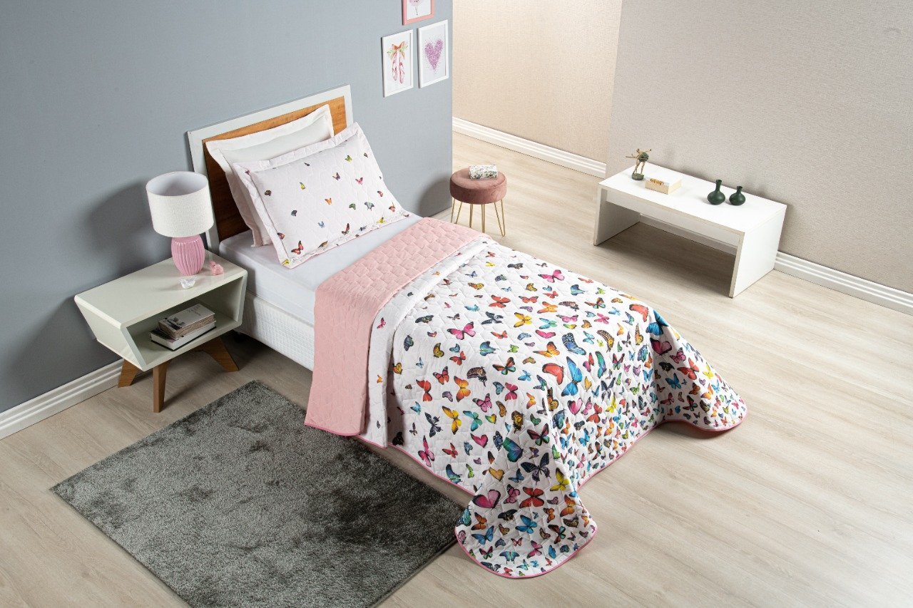 Cobre Leito Borboleta Solteiro 2 Peças | MadeiraMadeira