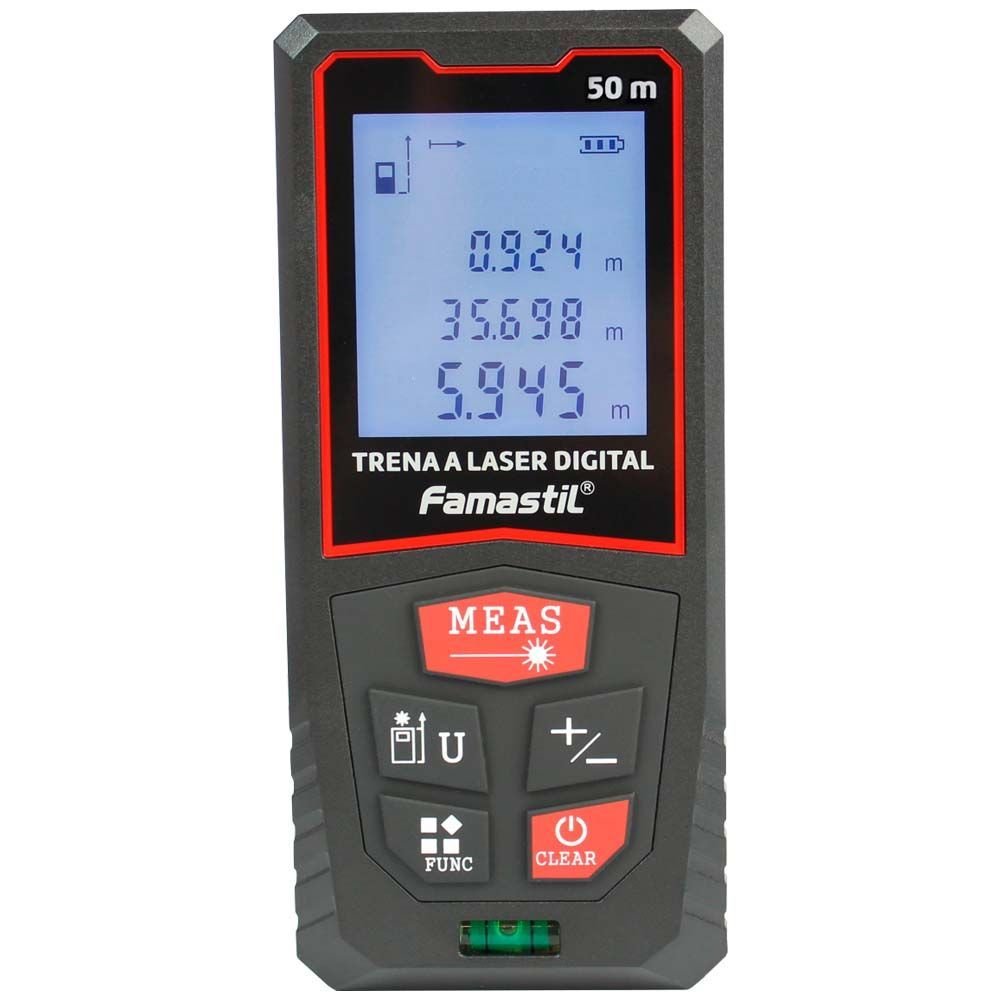 Trena Laser Digital 50m Profissional com Cordão Famastil | MadeiraMadeira