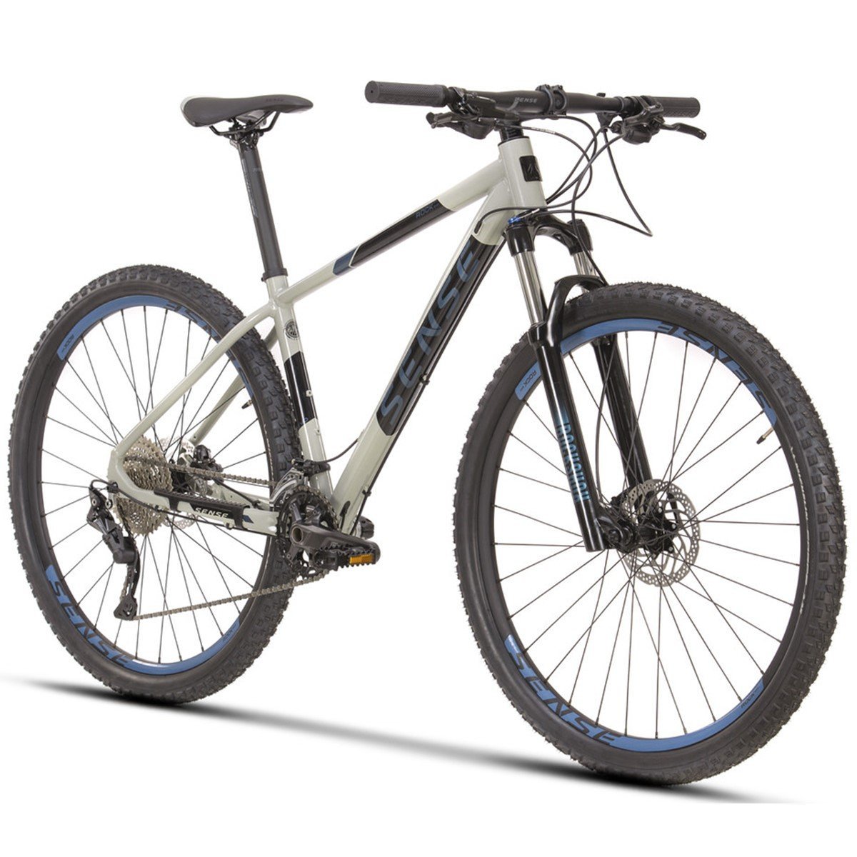 Bicicleta Mtb Aro 29 Sense Rock Evo 2023 Shimano Deore 2x10 Velocidades:Cinza Esc/Azul/21 ...