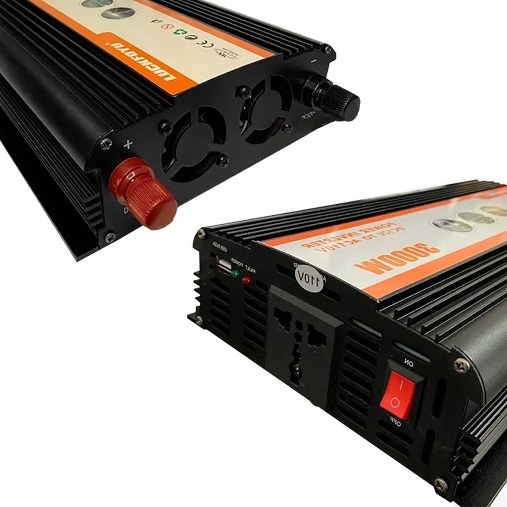 Inversor Tensão 3000w 12v Para 220v Veicular Transformador Conversor Com Tomada Padrão e Usb ...