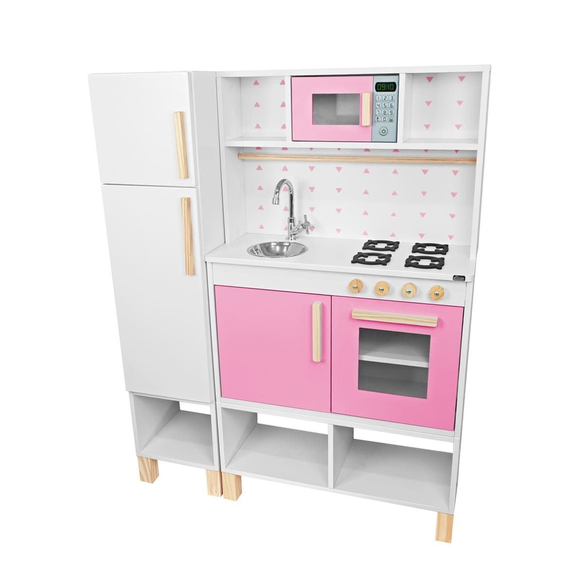 Mini Cozinha Infantil Rosa - Módulo Crescer em Madeira Mdf | MadeiraMadeira