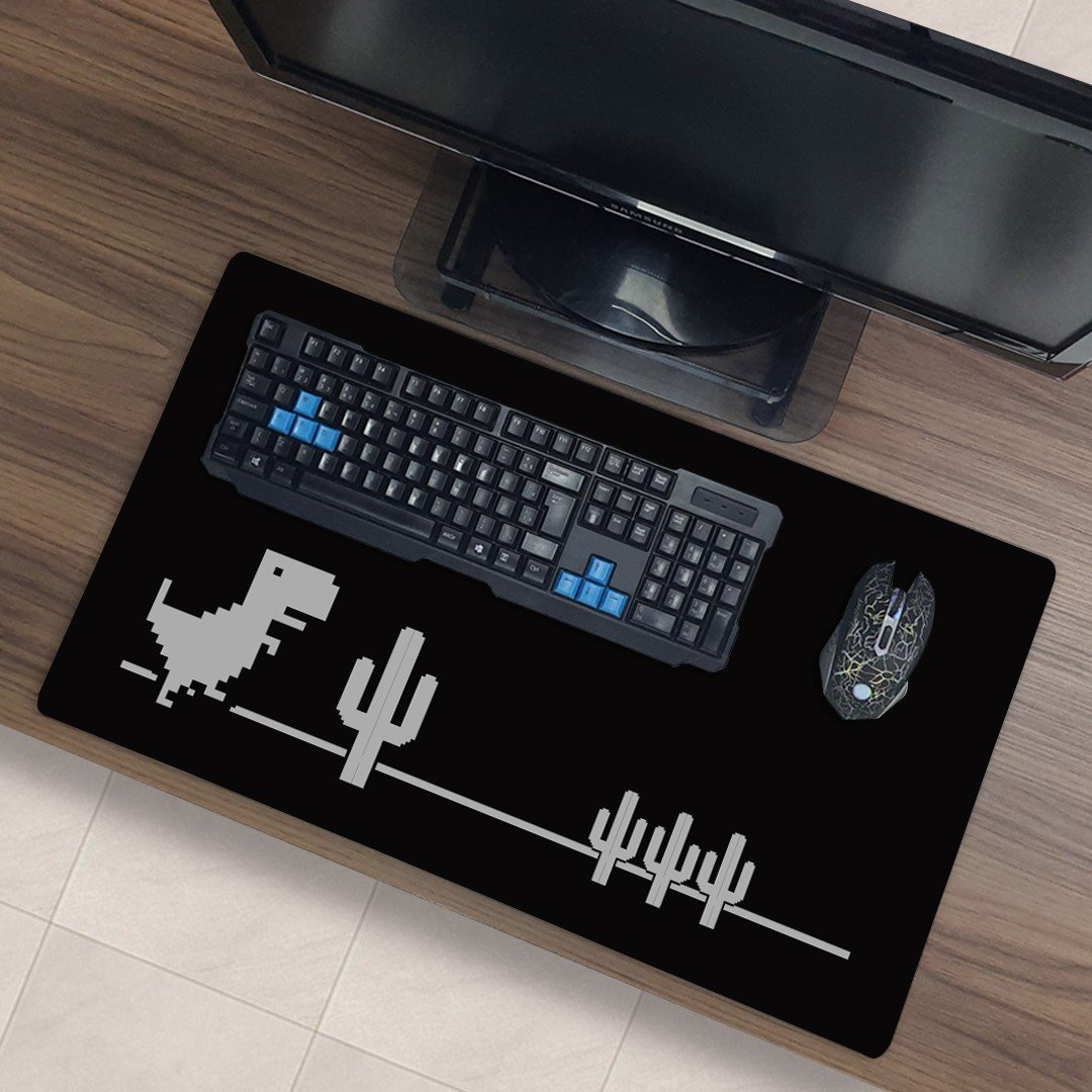 Mouse Pad Gamer T-Rex Running | MadeiraMadeira