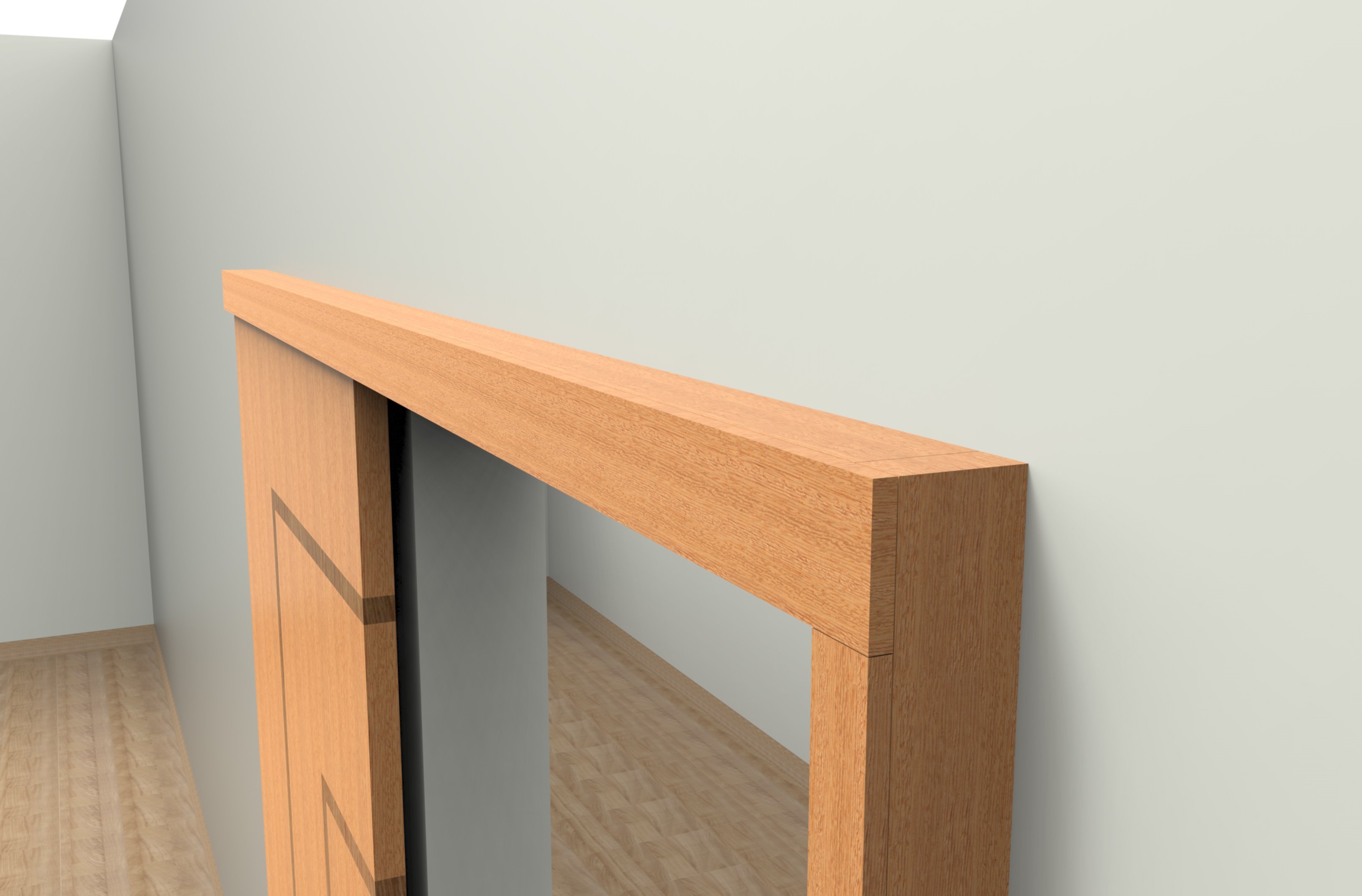 Porta de Correr Madeira 210x70 lisa com Fechadura Ecookits | MadeiraMadeira