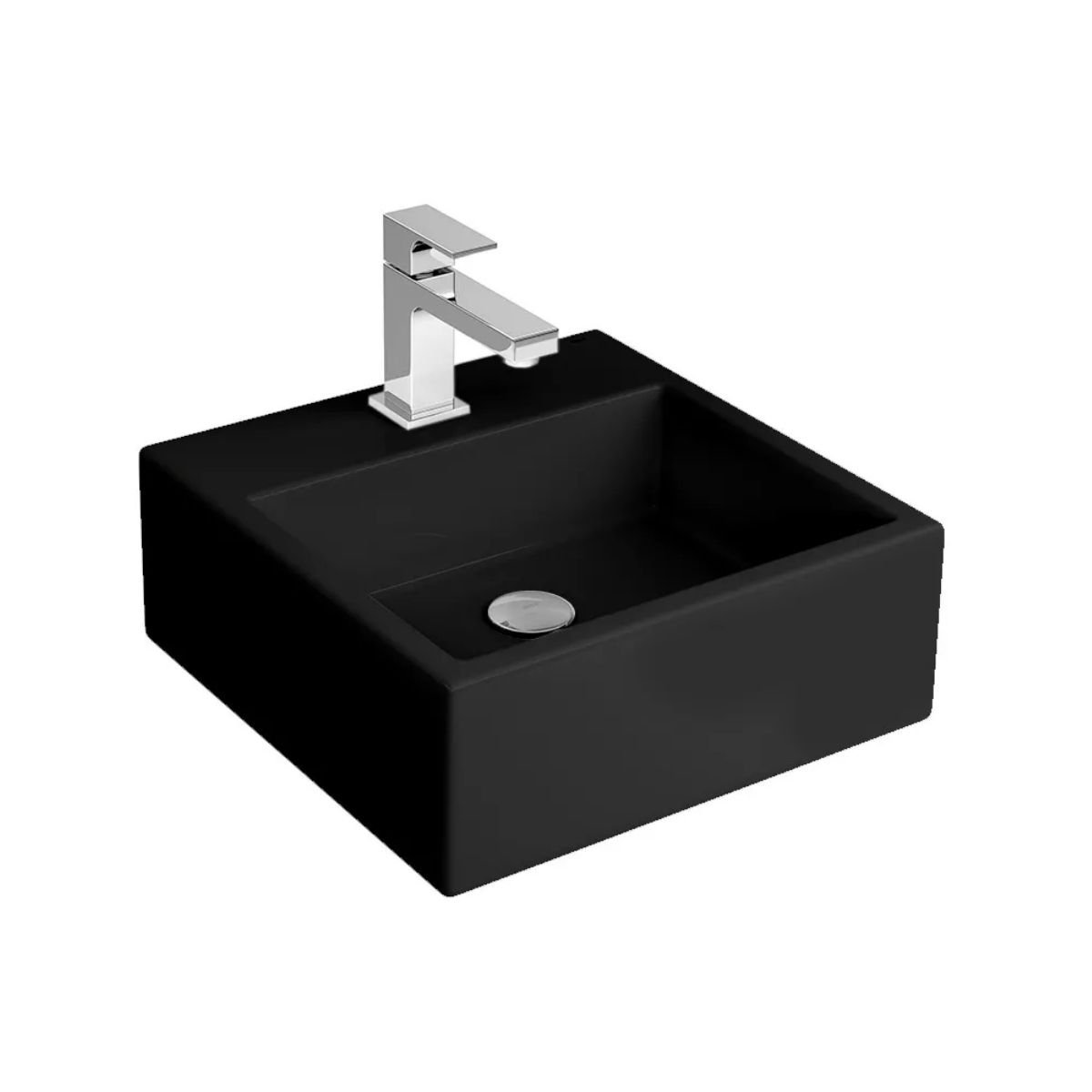 CUBA APOIO QUADRADA COM MESA EBANO FOSCO | MadeiraMadeira