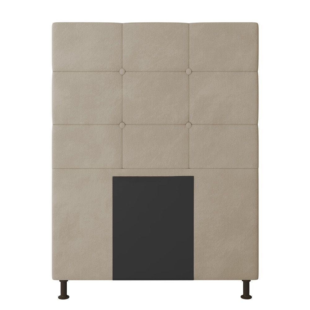 Cabeceira Cama Box Solteiro 90cm Suede Bege | MadeiraMadeira