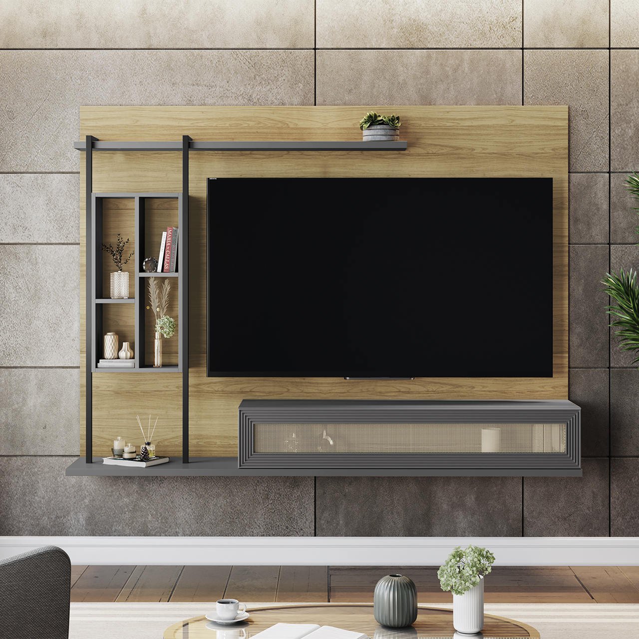 Painel Autêntico JCM Movelaria para TV de até 60 Polegadas PAINEL ...