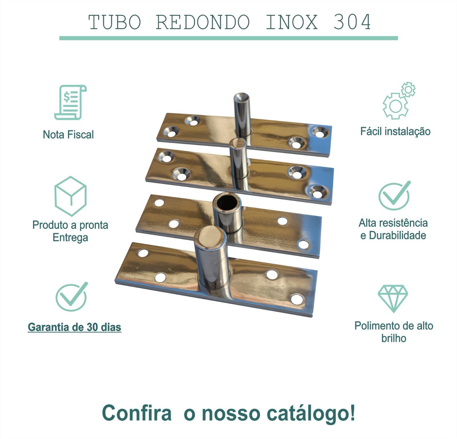 Pino pivotante 150kg em inox com esfera, super resistente Pivotante ...