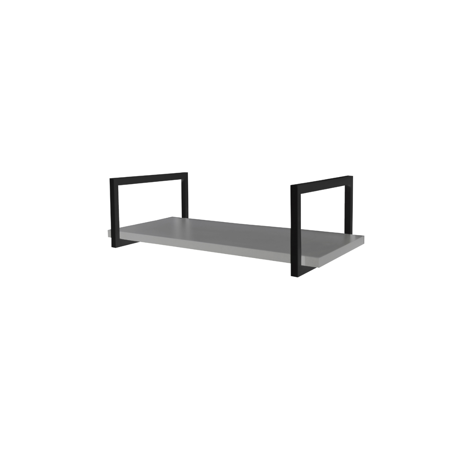 Nicho Simples 70x20 Metalon Preto/ Cinza Claro Design Industrial 01 ...