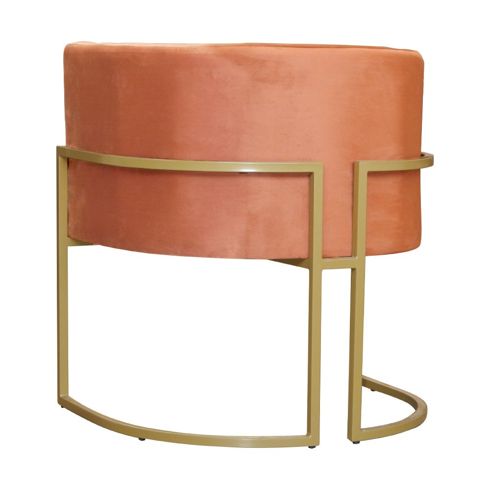 Poltrona Luana Decorativa Veludo Cores - DS Estofados - Terracota ...