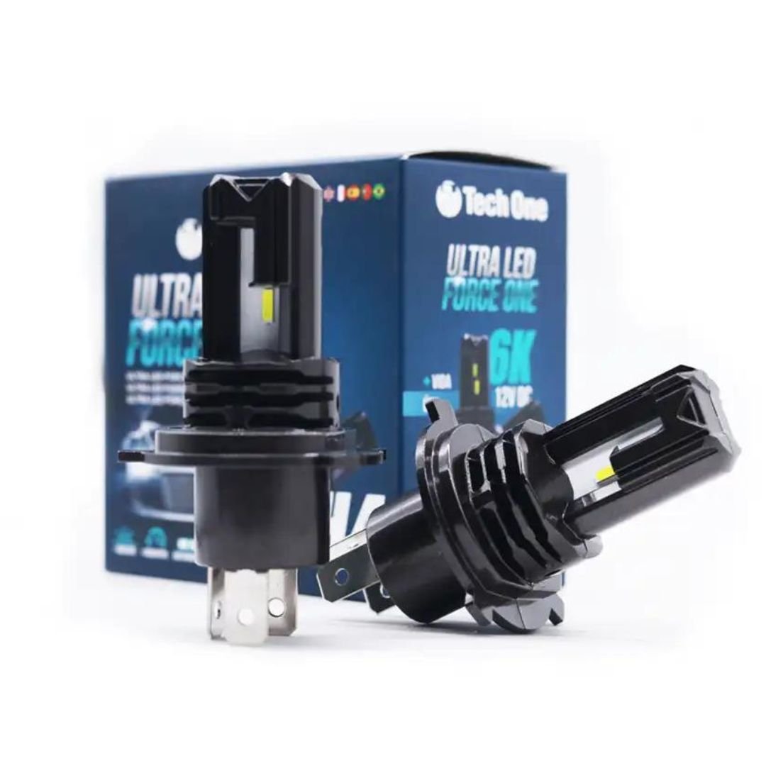 Lâmpada Ultra Led H4 Force One 8200 Lumens 12v 6000k | MadeiraMadeira