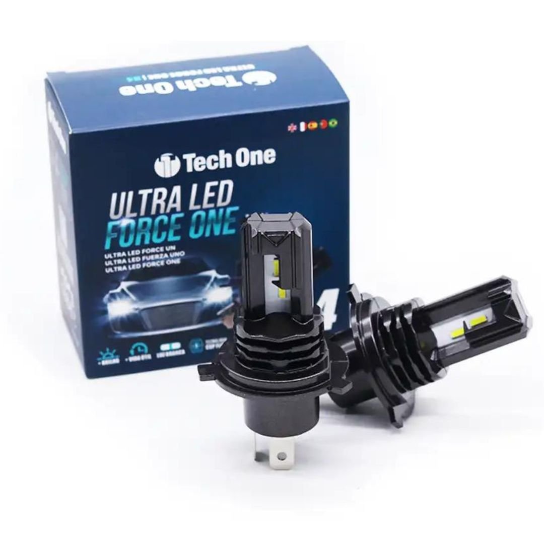 Lâmpada Ultra Led H4 Force One 8200 Lumens 12v 6000k | MadeiraMadeira
