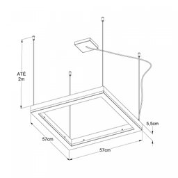 Pendente LED Squadra Bella Italia 110V | MadeiraMadeira